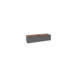 Villeroy & Boch V&B Waschtischunterschrank ohne Frontstruktur Antao 160x50cm, WBP w. wal, Anthrac. m Lac ; Villeroy & Boch (K36012GK)