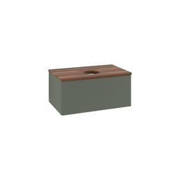 Villeroy & Boch V&B Waschtischunterschrank mit Frontstruktur -Beleuchtung Antao 80x36x50cm, WBP w. wal, lea gre. m Lac ; Villeroy & Boch (L30112HL)