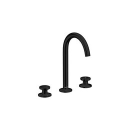 Hansgrohe 3-Loch-Waschtischarmatur Sel. 170 Axor One A 140mm, m Push-Open-Ablaufg., matt-sw (48070670)
