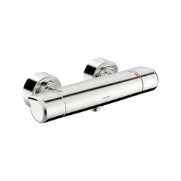 Hansa Dusch-Thermostat HansaCARE AP, S-Anschl&uuml;sse verdeckt, chrom (08707100)