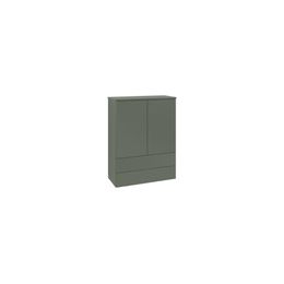 Villeroy & Boch V&B Highboard mit Frontstruktur Antao 81,4x104x35,6cm, WBP Lac, lea gre. m Lac ; Villeroy & Boch (K47100HL)