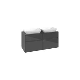 Villeroy & Boch V&B Waschtischunterschrank Collaro 120x54,8x50cm, f 2 WT, glossy grey ; Villeroy & Boch (C11500FP)
