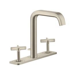 Hansgrohe 3-Loch-Waschtischarmatur 170 Axor Citterio E A 165mm, m ZugstAblGar, Pl., brush. ni. (36116820)