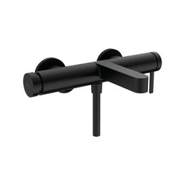 Hansgrohe Wannen-Einhebelmischer Finoris AP, Ausladung 194mm, schwarz matt (76420670)