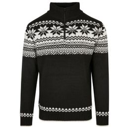 Rundhalspullover Brandit "Brandit Herren Troyer Norweger", Herren, Gr. 3XL, schwarz, 100% Polyacryl, mehrfarbig, normal, herzf&ouml;rmiger Ausschnitt, Pullover Rundhalspullover