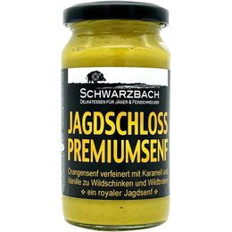 Schwarzbach Jagddelikatessen Jagdschloss Premiumsenf mit Orangen-Karamell, 0.21 l