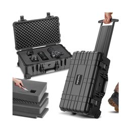 TecTake&reg; Kamerakoffer, aus robuster Hartschale mit 3 dicken Schaumstoffeinlagen, wasserdicht und temperaturbest&auml;ndig, 34,5 x 23 x 56 cm