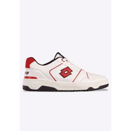 Sneaker Lotto, Herren, Gr. 45, rot (wei&szlig;, rot), Synthetik, Schuhe Sneaker
