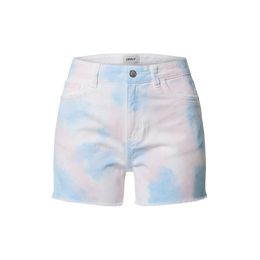 Only Shorts Damen Gr&ouml;&szlig;e 25 neonblau / rosa / wei&szlig;