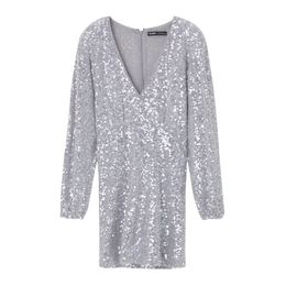 Pull&Bear Pull&bear Kleid Damen Gr&ouml;&szlig;e 42 silber Winterkleid