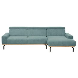 Max Winzer Ecksofa mit Holzsockel Emmi blau Ma&szlig;e (cm): B: 280 H: 92 Sofas > Sofas nach Material > Stoffsofas &raquo; Sofa DE