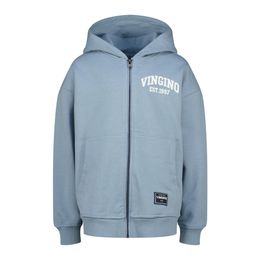 Vingino Sweatjacke Jungen Gr&ouml;&szlig;e 140 hellblau / wei&szlig;