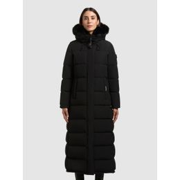 Steppmantel Khujo "EDEM2", Damen, Gr. XS, schwarz, Canvas, 85% Polyester, 15% Baumwolle, unifarben, eingesetzt Rippb&uuml;ndchen mit Windstopper, M&auml;ntel Steppmantel, Topseller