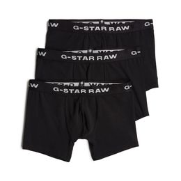 G-Star Raw Trunk G-STAR "Boxer-Shorts 3 Pack", Herren, Gr. M, schwarz, schwarz, schwarz, Obermaterial: 95% Baumwolle, 5% Elasthan, Unterhosen