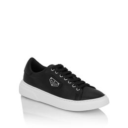 Sneaker Philipp Plein "Iconic Plein", Herren, Gr. 44, Normalschaft, 02, schwarz, Schuhe Sneaker