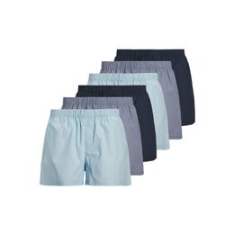 Jack & Jones JACK & JONES Herren Webboxer "Web-Boxershorts JACMILANO WOVEN BOXERS 6 PACK 6er Pack", Gr. M, bunt, Obermaterial: 100% Baumwolle CO., Unterhosen