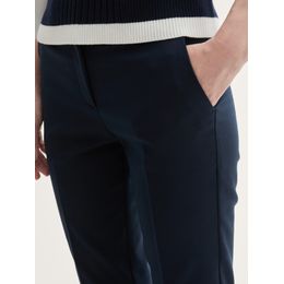 Tom Tailor Damen Stoffhose "MIA", blau, Gr. 38, unifarben, Web, Obermaterial: 49% Baumwolle, 46% Polyester, 5% Elasthan. Futter: 100% Polyester,