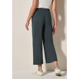 Cecil Damen Culotte "Style Neele"slate khaki, Gr. S, unifarben, Jersey, Obermaterial: 95% Viskose, 5% Elasthan, Hosen, Sommerhose, weicher Viskosemix