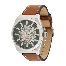 Fossil Uhr 'Everett' Herren Gr&ouml;&szlig;e One Size cognac / dunkelgr&uuml;n / silber