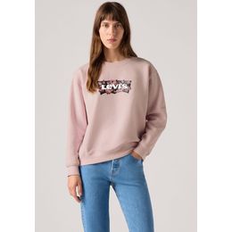 Levi's LEVI'S Damen Sweatshirt, rosa, Gr. M, Sweatware, Obermaterial: 58% Baumwolle, 42% Polyester, Sweatshirts, mit Logo Print