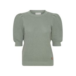oxmo Damen Strickfleece-Pullover "Strickpullover OXMicha", gr&uuml;n, Gr. XXL, Obermaterial: 100% Baumwolle CO., Shirts