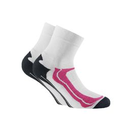 Rohner Socks Damen Sneakersocken "Socken Basic Quarter Sport 2er Pack", Gr. 39, wei&szlig;, Obermaterial: 40% Baumwolle CO. 38% Polyester PES. 20% Polyamid