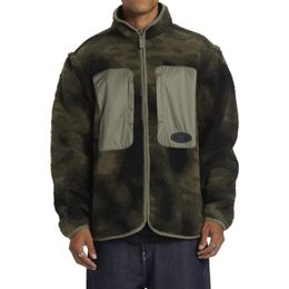 DC Shoes Herren Sweatjacke "Traverse"olive overspray print, Gr. L, 100% Polyester, Sweatjacken