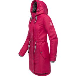 PEAK TIME Damen Regenjacke "L60042"magenta, Gr. S, Obermaterial: 100% Polyurethan; Futter 1: 100% Polyester; Futter 2: 60% Baumwolle, 40% Polyester;
