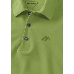 Maier Sports Herren Langarm-Poloshirt "Long Pique Polo M", gr&uuml;n, Gr. S, 60% Baumwolle, 40% Polyester, Shirts