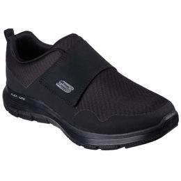 Skechers Herren Slip-On Sneaker "FLEX ADVANTAGE 4.0-UPSHIFT", Gr. 44, schwarz, Leder, Synthetik, Textil, Schuhe, Slipper, Freizeitschuh im