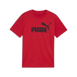 Puma Jungen T-Shirt "ESS No. 1 Logo T-Shirt Jungen", rot, Gr. 176, clean, Obermaterial: 100% Baumwolle; Rippe: 20% Polyester, 80% Baumwolle, Shirts
