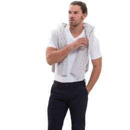 Mey Herren V-Shirt "Hybrid", Gr. S, wei&szlig;, Jersey, Obermaterial: 57% Baumwolle, 38% Polyester, 5% Elasthan, Shirts, Geruchshemmend, Atmungsaktiv,