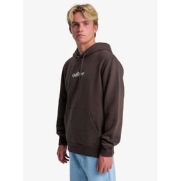 Quiksilver Herren Kapuzensweatshirt "SCREEN FLEECE FINELINE HOODIE"chocolate br, Gr. L, Obermaterial: 60% Baumwolle, 40% Polyester, Sweatshirts