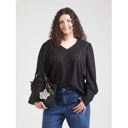Pieces Curve Shirt 'PCCHRISTY' Damen Gr&ouml;&szlig;e XXXL schwarz
