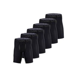 Under Armour Herren Boxershorts "Boxershort UA PERFORMANCE TECH - SOLID 9 IN 6PK 6er Pack", Gr. L, schwarz, Obermaterial: 90% Polyester Pol. recyc..
