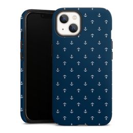 DeinDesign iPhone 13 Handy Panzer Handyh&uuml;lle robuste Outdoor H&uuml;lle Schutzh&uuml;lle matt Sail Anchor Muster Tough Case