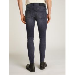 Herren Stretch-Jeans "SKINNY", schwarz, Gr. 30, Calvin Klein Jeans, unifarben, Denim/Jeans, Obermaterial: 92% Baumwolle, 6% Elastomultiester, 2%