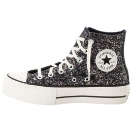 Converse Damen Sneaker "CHUCK TAYLOR ALL STAR LIFT PLATFORM GLITTER", Gr. 37, schwarz, Textil, Schuhe