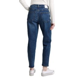 Damen Mom-Jeansused schwarz stone blau denim, Gr. 27, Tom Tailor Denim, unifarben, Denim/Jeans, Obermaterial: 99% Baumwolle, 1% Elasthan, Jeans, im