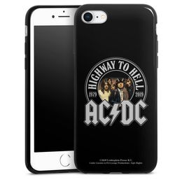 DeinDesign iPhone 8 Handy Slim Case extra d&uuml;nn Silikon Handyh&uuml;lle schwarz H&uuml;lle Acdc Rock Official Licensed Product Silikon Slim Case