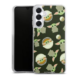DeinDesign Galaxy A16 5G Handy Silikon H&uuml;lle Case transparent Handyh&uuml;lle Official Licensed Product Star Wars Muster Baby Yoda Silikon Case