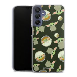 DeinDesign Galaxy A15 5G Handy Silikon H&uuml;lle Case transparent Handyh&uuml;lle Official Licensed Product Star Wars Muster Baby Yoda Silikon Case