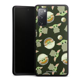 DeinDesign Galaxy S20 FE Handy Premium Silikon H&uuml;lle Handyh&uuml;lle schwarz Case Official Licensed Product Baby Yoda Star Wars Muster Silikon Premium Case