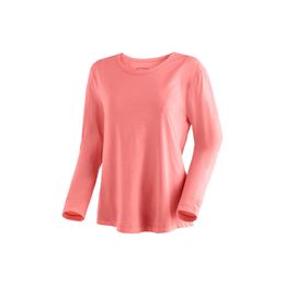 Langarmshirt Maier Sports "Long Sleeve Jersey W", Damen, Gr. L, perlrosa, 50% Baumwolle, 50% Polyester, Rundhals, Shirts Langarmshirt