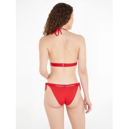 Damen Triangel-Bikini-Top "TH TRIANGLE FIXED FOAM", rot, Gr. M, Tommy Hilfiger Swimwear, unifarben, Elasthan, Polyamid, Bikini-Oberteile, mit Tommy