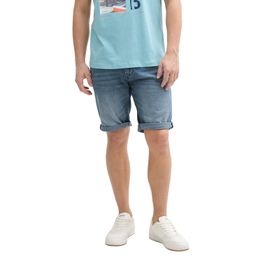 Herren Jeansshorts "PIERS", blau, Gr. M, Tom Tailor Denim, unifarben, Denim/Jeans, Obermaterial: 99% Baumwolle, 1% Elasthan. Futter: 65% Polyester,