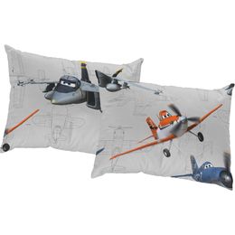 Dekokissen WIRTH, B:40cm L:60cm, grau, Polyester, Dekokissen_Sitzkissen_Kissenh&uuml;llen, "Planes Echo", Disney, Kissenh&uuml;lle ohne F&uuml;llung, 2 St&uuml;ck