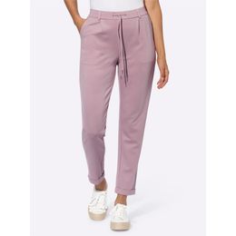 Inspirationen Damen Jogger Pantsmauve, Gr. 20, unifarben, 58% Viskose, 36% Polyamid, 6% Elasthan, Hosen
