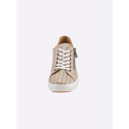 Casual Looks Damen Sneaker, Gr. 39, beige, Glattleder, Schuhe