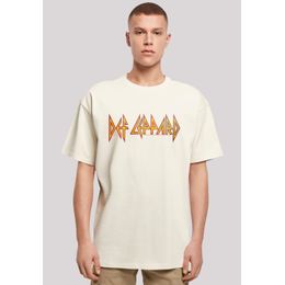 F4NT4STIC Damen T-Shirt "Def Leppard Shatter Logo", beige, Gr. XXL, Obermaterial: 100% Baumwolle, Shirts, Premium Qualit&auml;t